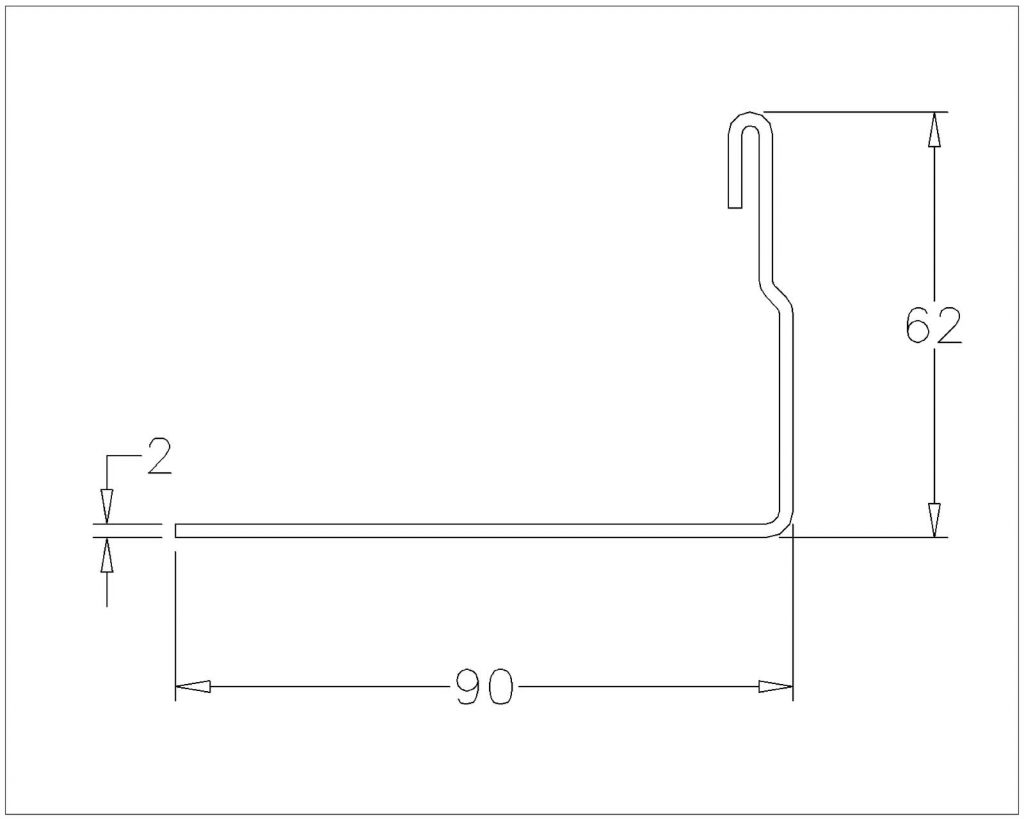 Muurprofiel 2mm RVS - VDI-deuren